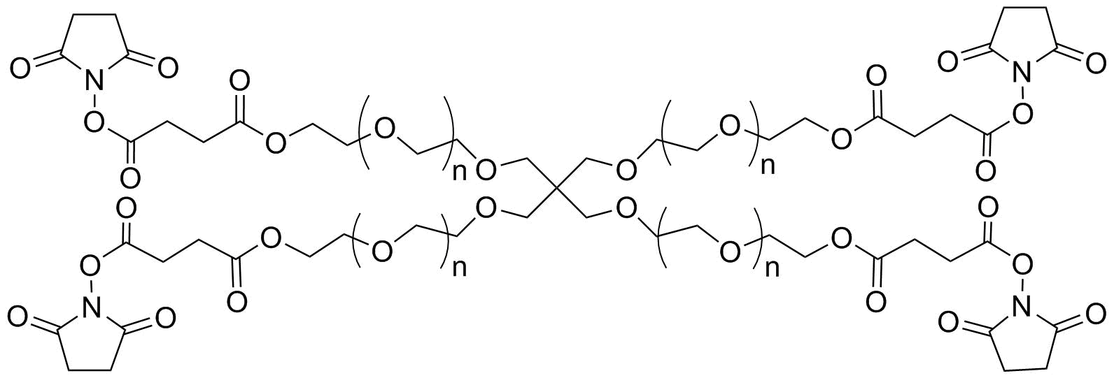 4arm-PEG-SS, MW 40K | 4arm-Succinimidyl Succinate-PEG | AxisPharm