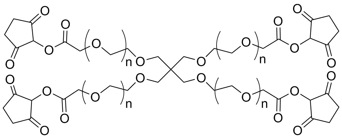 4arm PEG Succinimidyl Carboxymethyl Ester,MW 40K | 4-Arm PEG-SCM ...